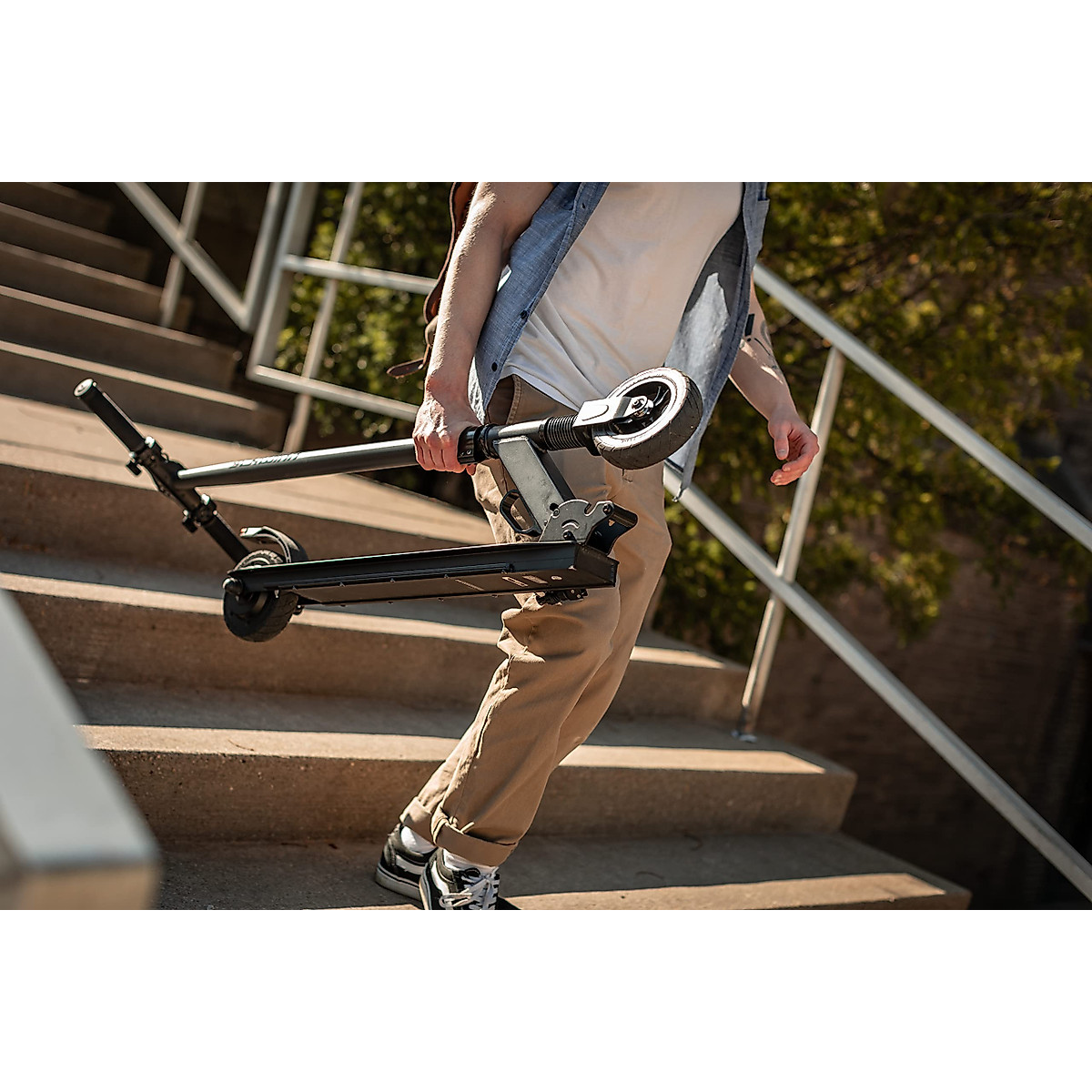 Schwinn Tone 3 Mens and Womens Electric Scooter, Fits Youth/Adult Riders Ages 13+, Max Rider Weight 175lbs, Max Speed of 15MPH, Lightweight, Folding, Locking Aluminum Frame, Black