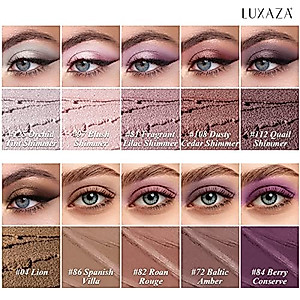 LUXAZA 10PCS Eyeshadow Stick Set, Shimmer And Neutral Brown Metallic Eye Shadow sticks,Cream Eyeshadow Pencil Crayon with Smudge-proof & Waterproof,Eye Brightener Stick Makeup Sets