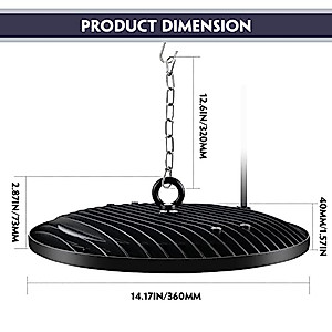 CheDux 200W UFO LED High Bay Light 4 Packs,20000LM High Bay LED Lights, 6500K Daylight White Ultra Thin LED Warehouse Lighting,IP65 Waterproof UFO Commercial Bay Lighting for Garage Workshop Gym