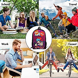 Valvia Cartoon Backpack Durable Lightweight Laptop Backpack for Men Women Boys Girls University Travel Shoulder Bag 17 inch