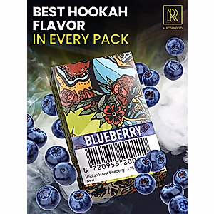M. ROSENFELD Hookah Flavor Blueberry Herbal - 1.75 oz (50 g) Hookah Shisha Tobacco Free Molasses Hookah Tobacco & Nicotine Free Shisha with Real Organic Shisha Hookah Flavors Blueberry