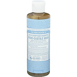Dr. Bronner's, Baby Soap Liquid Castile, 8 Fl Oz