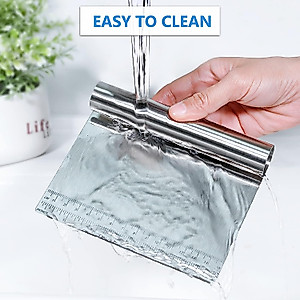 ISZW Dough Blender Pastry Cutter Set, Pastry Cutter Pastry Scraper Set, Stainless Steel Dough Pastry Scraper/Cutter/Chopper, Multipurpose Pizza/Biscuits/Dough Cutter, Professional Baking Dough Tools