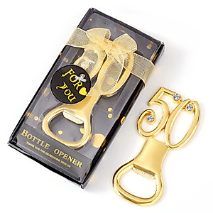 N&B 36pack 50th Birthday Beer Bottle Opener for 50th Birthday Party Favors 50th Wedding Anniversaries Souvenirs Favors Gifts Decorations (36)