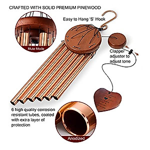 SkylaRose Memorial Wind Chimes - Sympathy Gifts, Memorial & Bereavement Gifts for Loss of Loved One Condolence Gift Remembrance & in Memory of Loved One Wind Chimes for Outside Decor, 32", Rose Gold