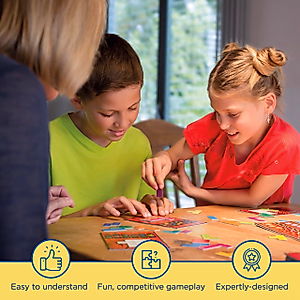 Thames & Kosmos Ubongo - Sprint to Solve The Puzzle | Family Friendly Fun Game | Highly Re-Playable | Quality Components (Made in Germany) , Orange