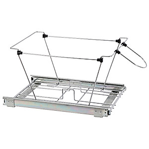 LEMY 35 Quart Double Pull Out Trash Can Under Kitchen Cabinet Roll Out Sliding Waste Bin Container