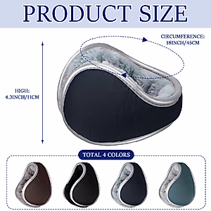 4 Pcs Winter Ear Muffs for Men Ear Warmers Waterproof Ear Covers with Reflective Stripe Unisex Ear Muffs 4 Colors (Black, Navy, Military Green, Coffee)