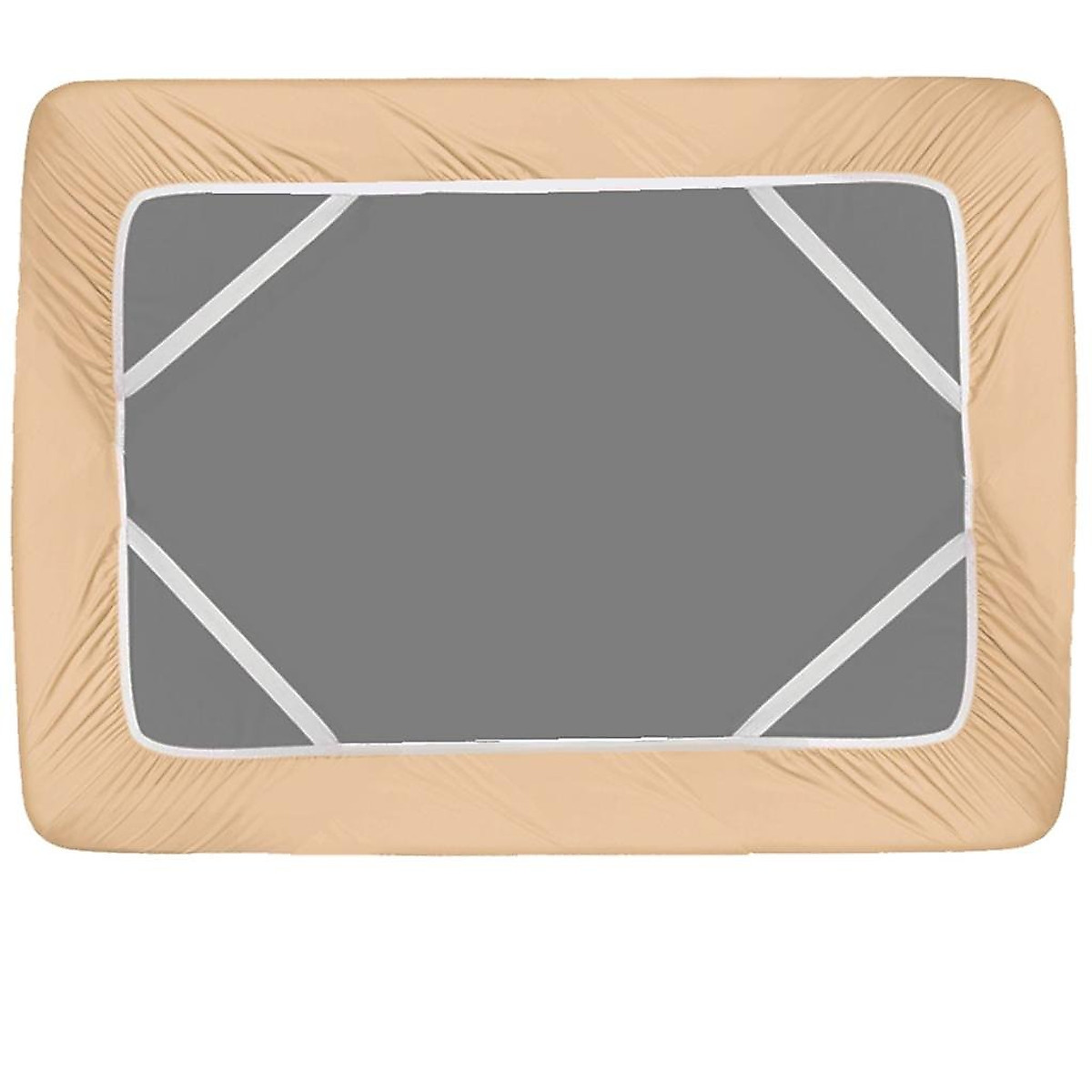 Clara Clark 1800 Series Bed Sheet Sets - Stay fit on Mattress with Elastic Straps at Corners - King, Light Blue Aqua