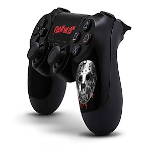Skinit Decal Gaming Skin Compatible with PS4 Controller - Officially Licensed Warner Bros Friday The 13th Jason Voorhees Dripping Mask Design