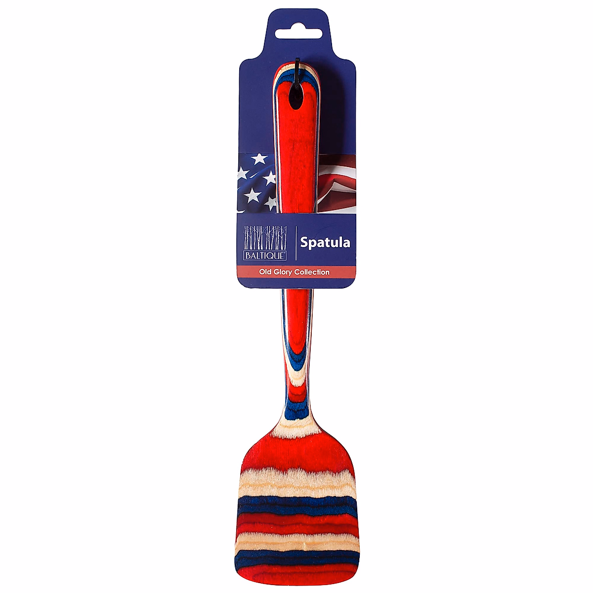 Baltique Old Glory Collection 12-1/2" Wooden Spatula, Kitchen Utensils Safe for Nonstick