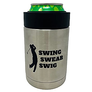 Golf Can Koozie - Funny Golf Gift - Stainless Steel Coozie for Beer, Hard Seltzer, Water, Soda