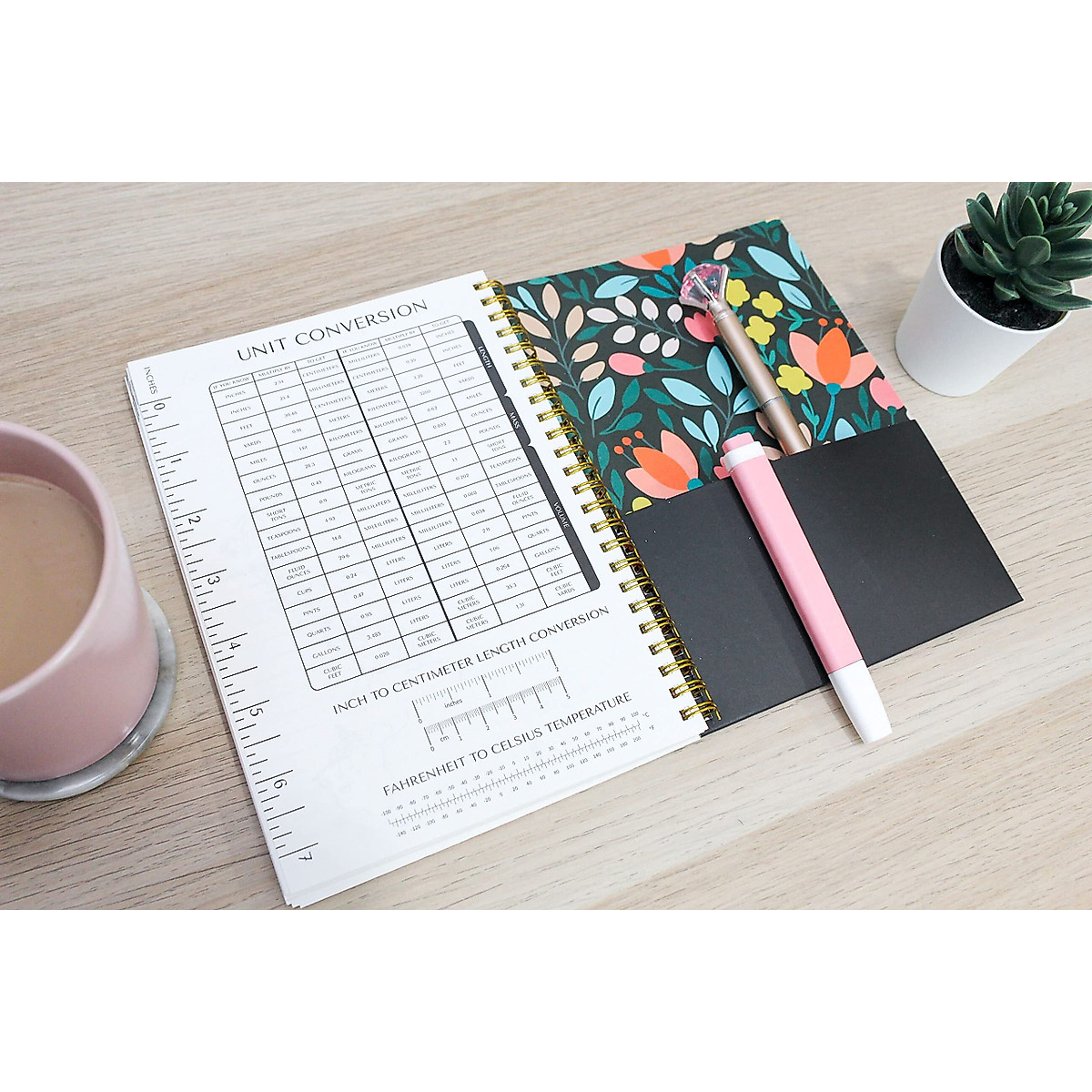 Academic Planner Yearly Monthly Weekly Daily Large Calendar Organizer by Bright Day Spiral Bound Dated Agenda Flexible Cover Notebook, June 2022 - July 2023, 8.25 x 6.25, Black Floral