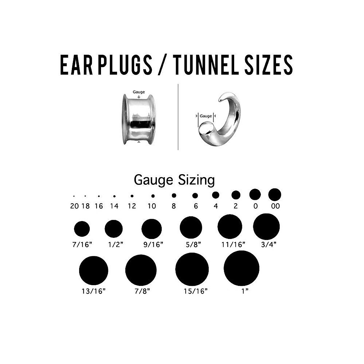 BodyJewelryOnline Ultra Thin Silicone Tunnels Ear Gauges Silicone Ear Skin Flexible Flesh Tunnel Expander Stretcher Gauge Earlets Plug Gauges Kit 7/16