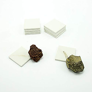 hand2mind White Streak Plates, Geology Tools, Streak Plates for Minerals, Mineral Test Kit, Rock Test, Hardness Test Kit, Science School Lab Supplies & Consumables, Scratch Plates (Pack of 10)