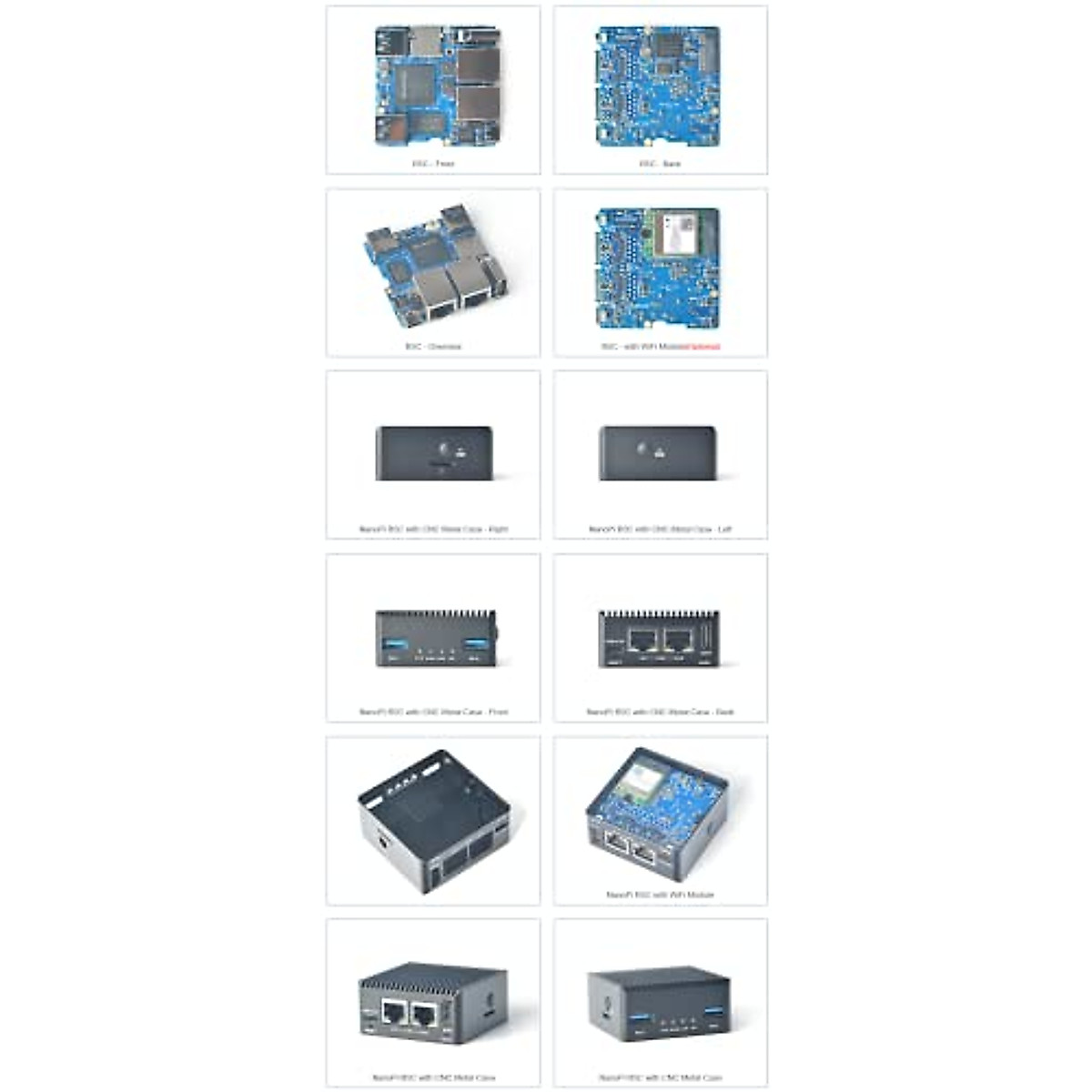 youyeetoo NanoPi R5C Mini Router with Metal Case, RK3568 Development Board, 4GB LPDDR4X 32GB eMMC, 0.8TOPS NPU, Support OpenWrt Docker, Two Ethernet Ports, M.2, HDMI 2.0 (Without M.2 Wi-Fi Module)