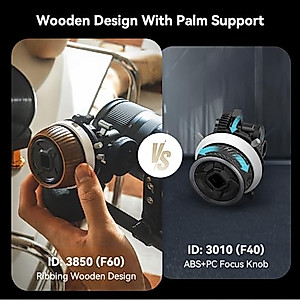 SmallRig F60 Follow Focus for DSLR and Mirrorless Camera Lenses, with Non-Damping Design & Forward/Reverse Switch & A/B Stops, Included Lens Gear, Gear Ring, 15mm Rod & Rod Clamp - 3850