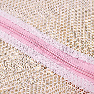 ShanLily Large Heavy Duty Mesh Wash Laundry Bag, Net Fabric Durable and Reusable Wash Bag,Travel Organization Bag for Clothes,Jeans,Bath Towels,Bed Sheets