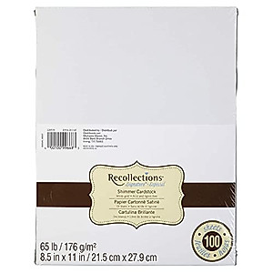 MICHAELS White Gold 8.5”; x 11”; Shimmer Cardstock Paper by Recollections™, 100 Sheets