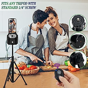 Auto Face Tracking Tripod 360 ° Rotation,Smart Face Motion Tracking Tripod,Selfie Cell Phone Holder Camera Stand,No App Required, for Tiktok, Video Recording Vlog,Live Streaming, YouTube