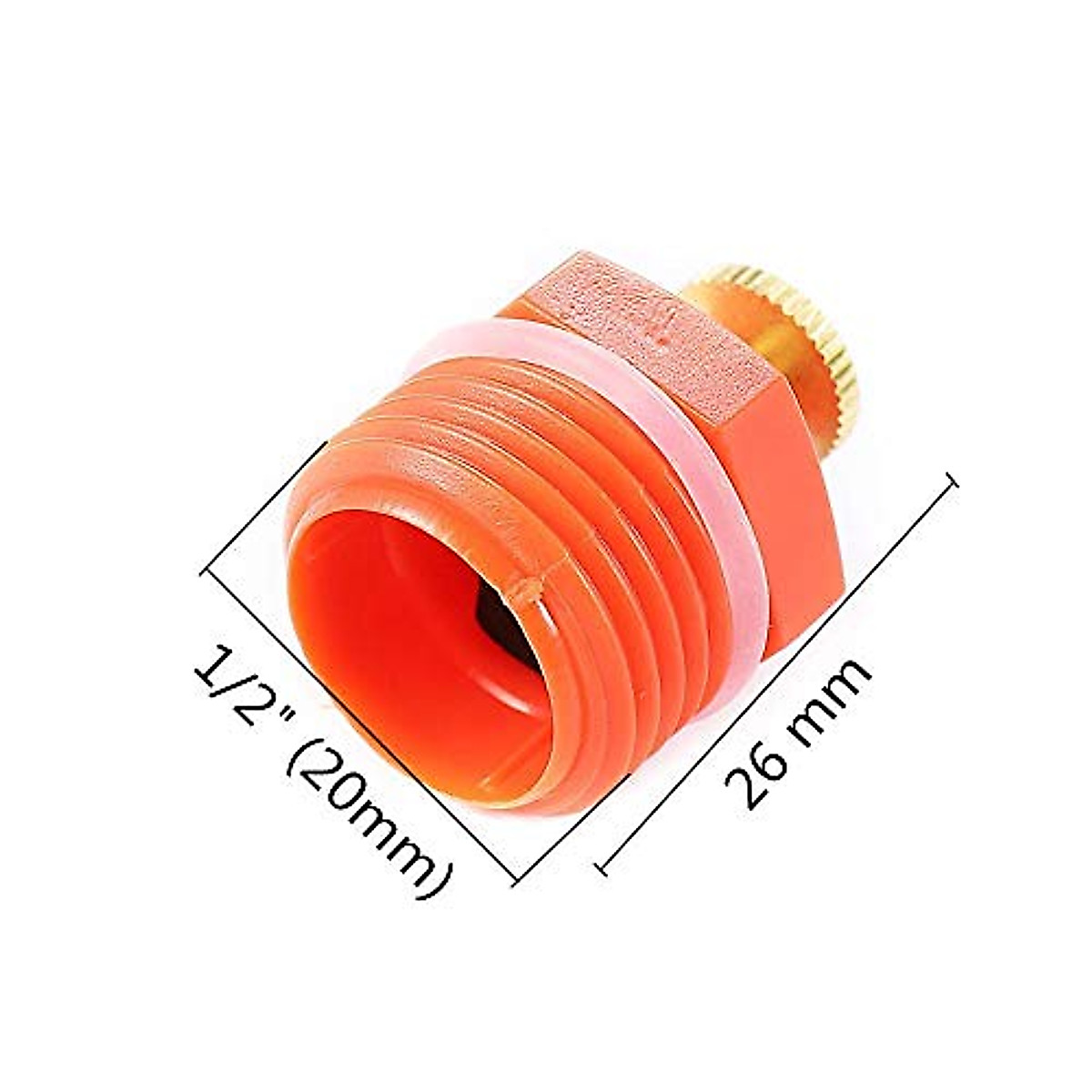 MANHONG Irrigation Dripper 1/2" Male Thread 360 Degree Adjustable Refraction Atomizing Nozzles Garden Lawn Watering Sprayer Farm Irrigation Sprinkler 5 Pcs