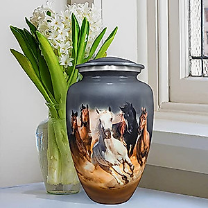 Trupoint Memorials Cremation Urns for Human Ashes - Decorative Urns, Urns for Human Ashes Female & Male, Urns for Ashes Adult Female, Funeral Urns - Horse, Large