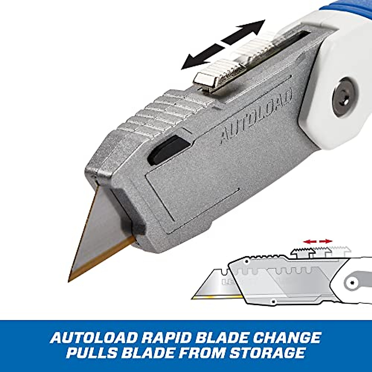 LENOX TOOLS Utility Knife, 3-Blade, Retractable, Foldable and Portable, Blade Storage (LXHT10600​)