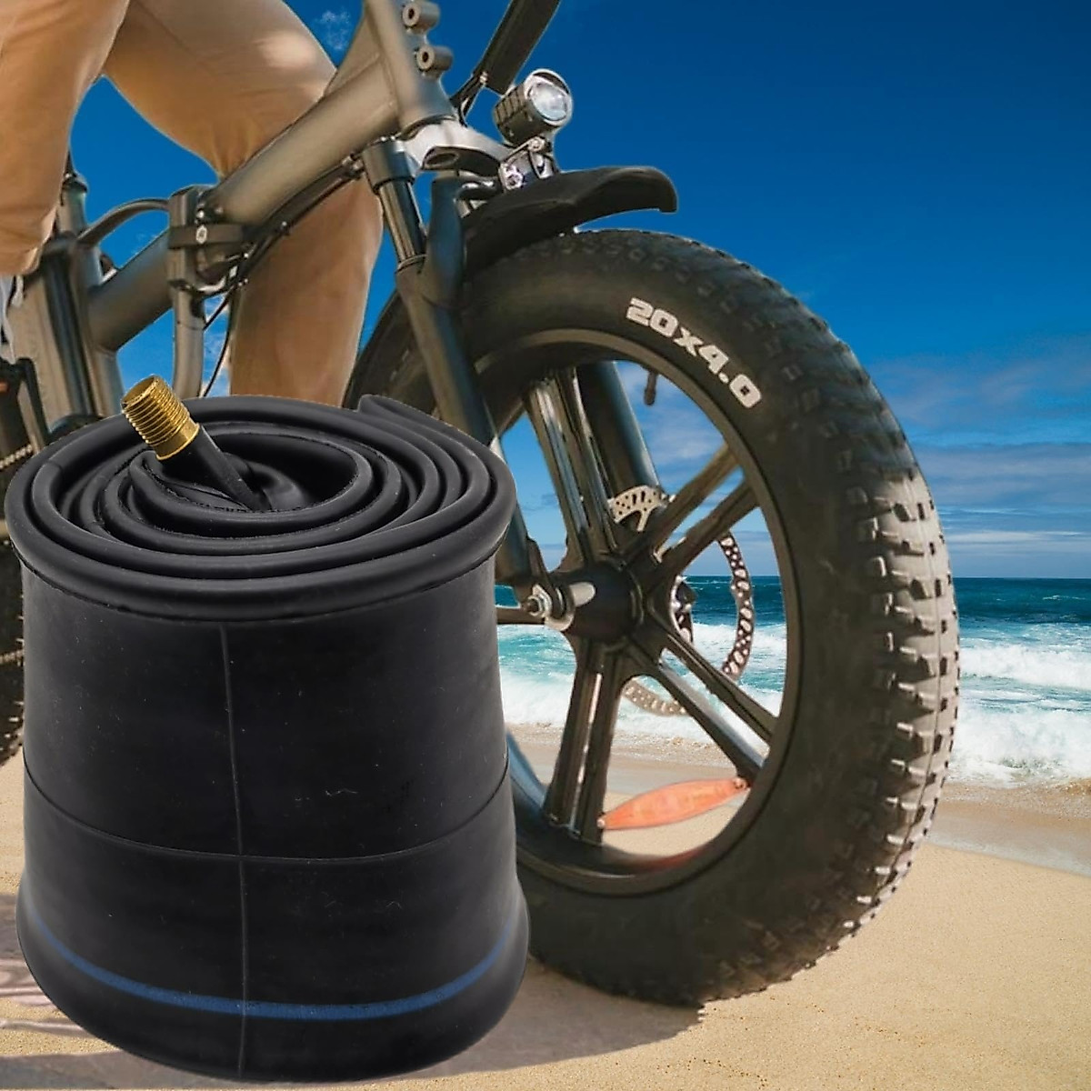 20x4.0 Fat Tire Tube 20x4 Bike Tube Compatible with 20x3.5/4.0 Tube for 20 Inch 20" ebikes Fat Beach Bikes-2 Pack