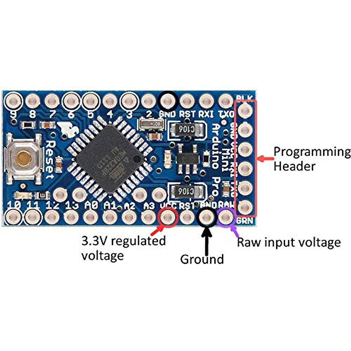 SparkFun Pro Mini ATmega328-3.3V/8MHz Development Board Compatible with Arduino Boards and IDE
