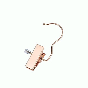 KOOBAY Boots Hanger 4.5" Metal Outfit Hanger Rose Gold Clips for Gloves Shoes Hooks Hair Extension Wigs Clips 12PACK