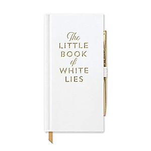 DesignWorks Ink Classic Bookbound Journal with Pen, 3.5" x 7", Pearl - White Lies