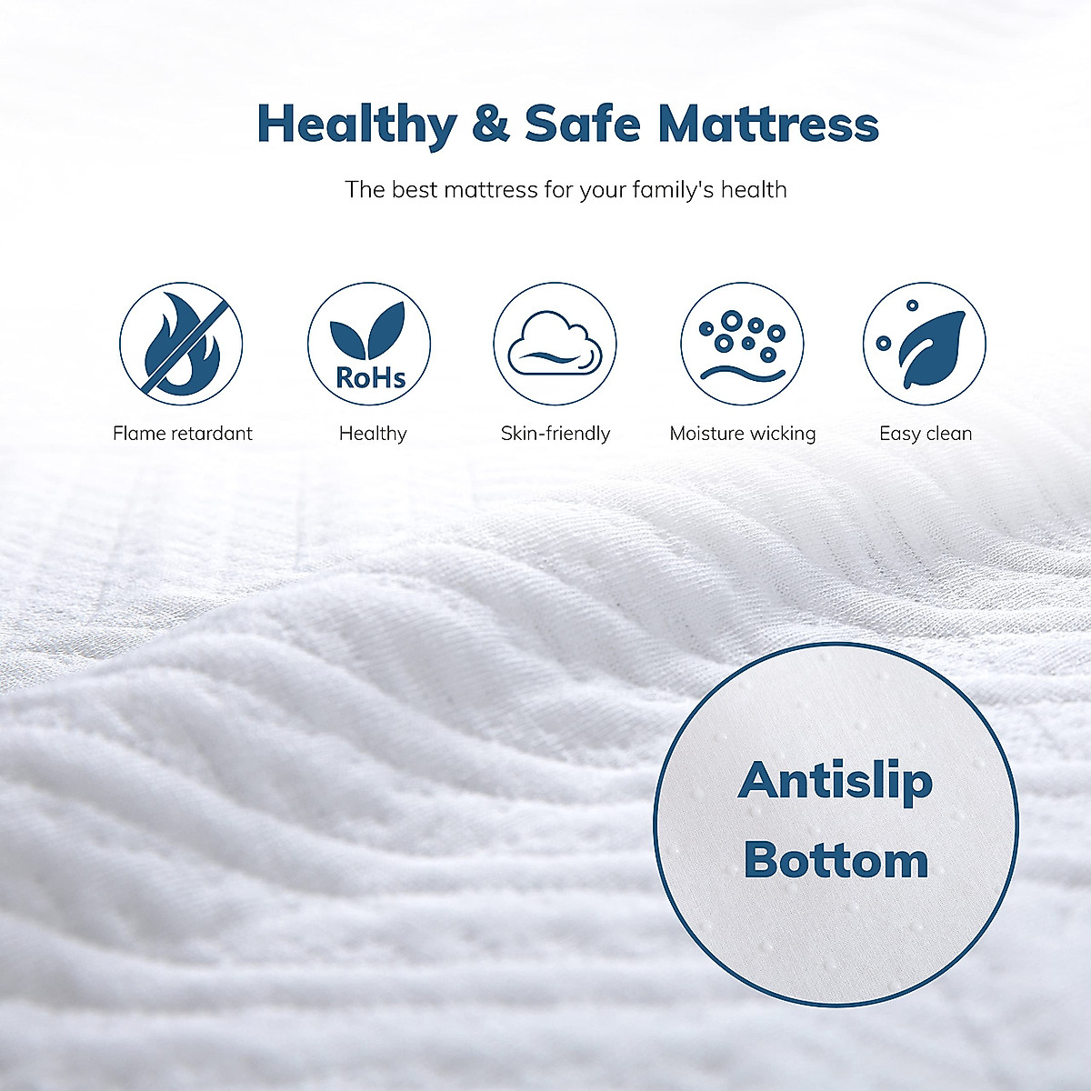 EGOHOME Full Memory Foam Replacement Mattress Sleeper 4.5-Inch for Convertible Sleeper Sofa and Couch Beds, Cooling Gel Green Tea Mattress in a Box, 73”×52”×4.5”, Sofa Not Included