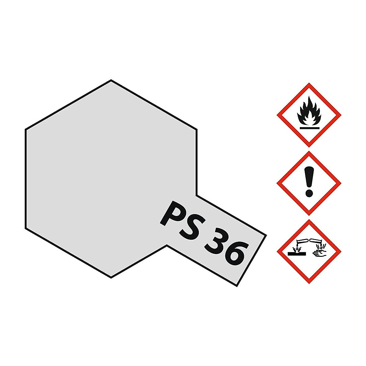 Tamiya USA TAM86036 PS-36 Translucent Silver Polycarbonate Spray Paint 100mL