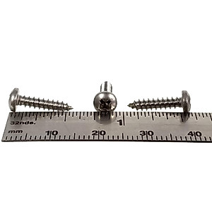 100pc. #2 x 1/2" Stainless Steel Phillips Round-Head Wood Screws