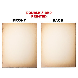 50 Pack Classic Aged Paper | Vintage Stationary Paper | Use for Creating Timeless Writing, Drawing, Sketches, Painting Projects | Ink Jet and Laser Printer Friendly | 8.5 x 11 Inches 50 Sheets