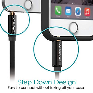 FosPower Audio Cable 1FT (2 Pack), Stereo Audio 3.5mm Auxiliary Short Cord Male to Male Aux Cable for Car, Apple iPhone, iPod, iPad, Samsung Galaxy, HTC, LG, Google Pixel, Tablet & More