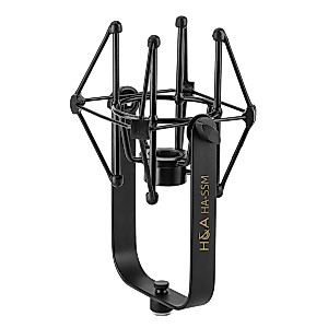 H&A Microphone Suspension Shockmount (Black Matte) for Electro-Voice RE20 / RE27N/D / RE320 Microphones