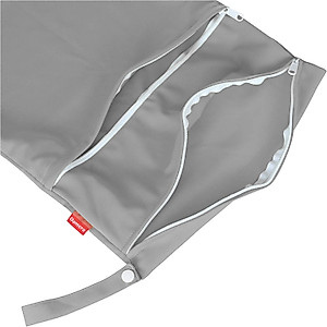 Damero 3pcs Pack Wet Dry Bag for Cloth Diapers Daycare Organizer Bag, Gray
