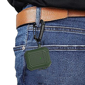 Maxjoy for AirPods 2 Case Cover, Airpods Protective Case with Lock Gen 2 Hard Shell Rugged Shockproof Cover with Keychain Compatible with Apple Airpods2 Airpods 1 Generation, Army Green