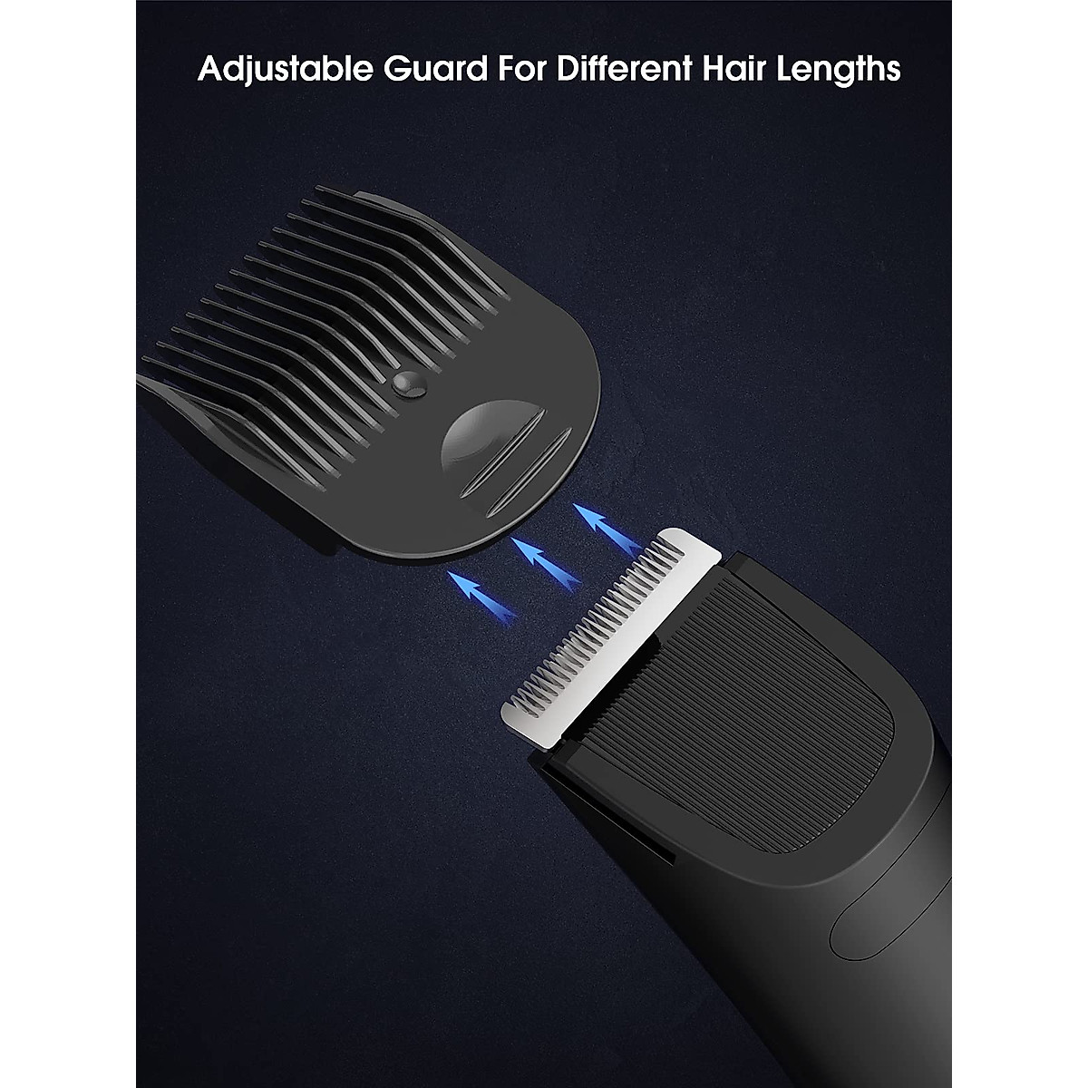 Te-Rich Body Groin Hair Trimmer for Men, Replaceable Ceramic Blade Heads, Waterproof Wet & Dry Clippers, LED Light and Standing Dock, Ultimate Male Hygiene Razor and Electric Body Shavers for Balls