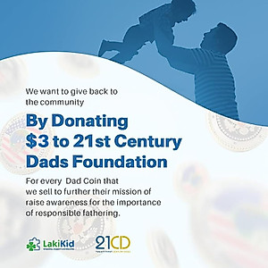 LakiKid Best Gifts for Dad - Great Dad Pocket Medallion, Unique & Stylish Dad Gifts from Daughter or Wife. Perfect Appreciation Keepsake for Dads.