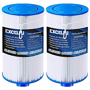 EXCELFU 2 Pack Spa Filter Hot Tub Filter Fit for 2012-2015 Aquaterra/2013-2015 Fantasy/2005-2015 Free Flow,Replaces 303279 78460 FC-2402 PFF42TC-P4 SD-01322, 1 1/2" MPT Thread (Fine Thread) Spa Filter