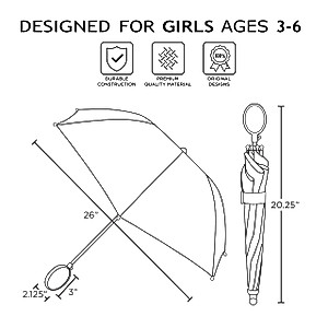 Disney Kids Umbrella, Frozen, Princess Or Minnie Mouse Rain Wear For Girls Ages 3-6