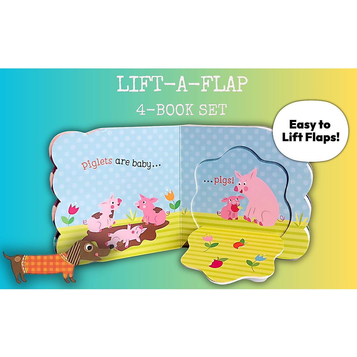 4 Pack Babies Love Learning Lift-a-Flap Boxed Set: First Words, Animals, Colors, and Things That Go (Chunky Lift a Flap)