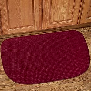 Sweet Home Collection Kitchen Rug Memory Foam Honeycomb Slip Non Skid Soft Comfortable Anti Fatigue Floor Mat, 30" x 18", Wine Burgundy