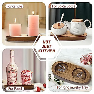 Salt and Pepper Mill Tray,Acacia Wood Tray, Salt & Pepper Grinder Accessories（Inner Dia 2.76 inch / 7cm）fit many Mills & Shakers