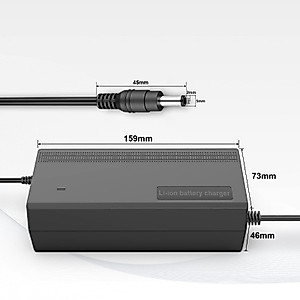 54.8V 2A Power Supply Adapter Charger for 48V 13S Lithium Li-ion Battery Pack DC Plug 5.5mm 2.1mm