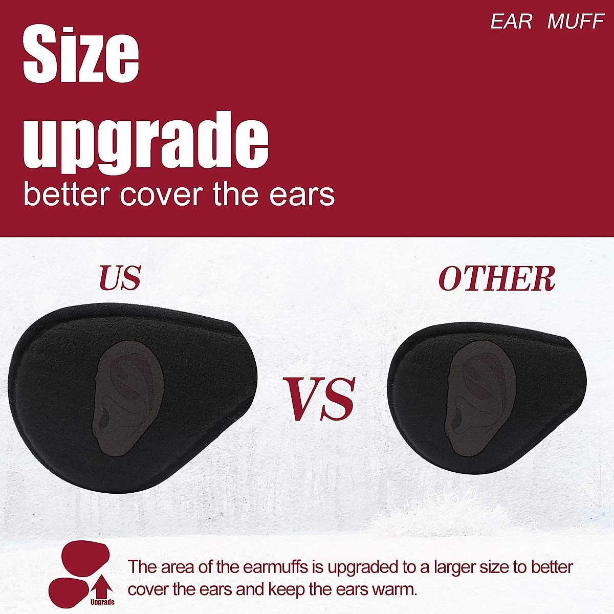 Metog Unisex-Adult's Winter Foldable Polar Fleece Earmuffs