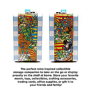 AQUARIUS Where's Waldo Fun Box - Sturdy Tin Storage Box with Plastic Handle & Embossed Front Cover - Officially Licensed Waldo Merchandise & Collectible Gift (48276)
