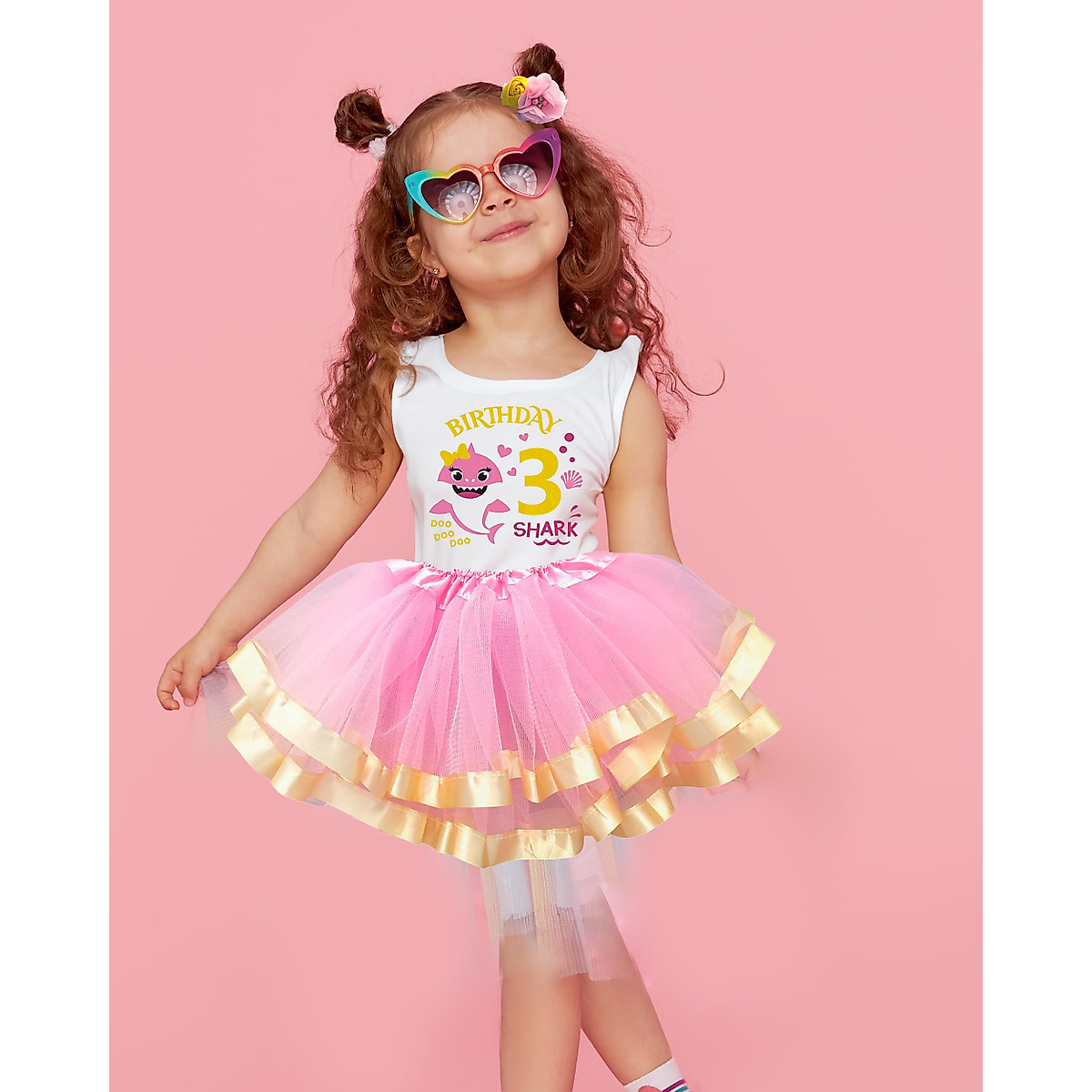 Luke and Lulu Baby Shark Birthday Outfit Girl Collection - 1st Birthday - 2nd Birthday - 3rd Birthday Girl